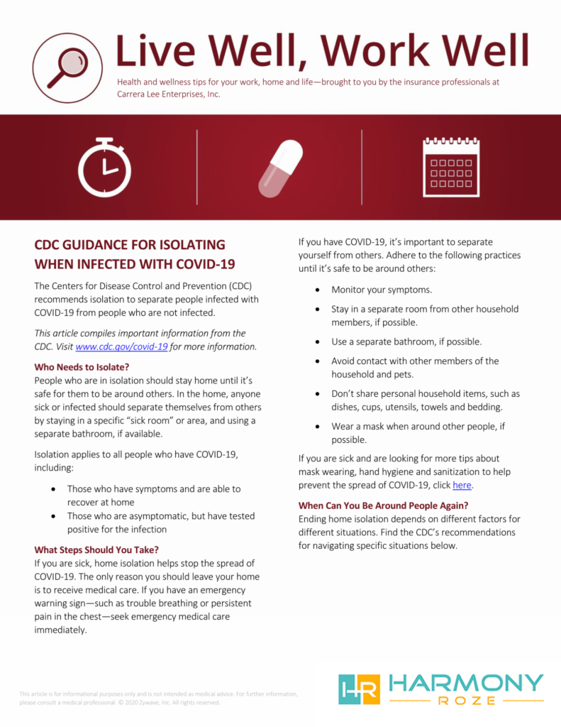 Return to Work Plans at a Glance | Harmony Roze